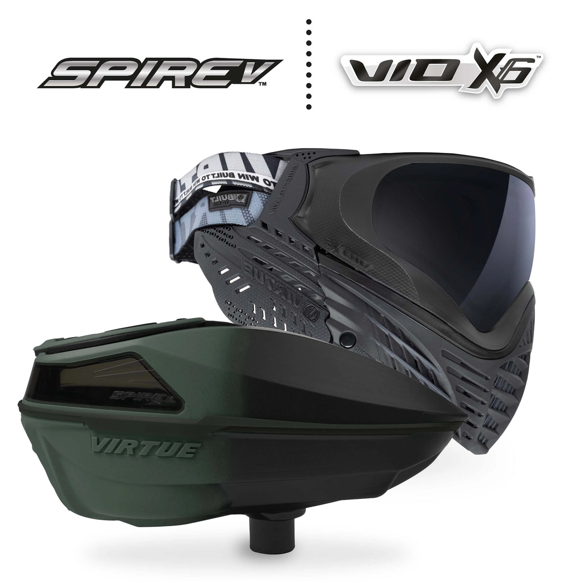 Virtue Spire V + VIO X6 Combo - Olive Black Storm – Paintball Wizard