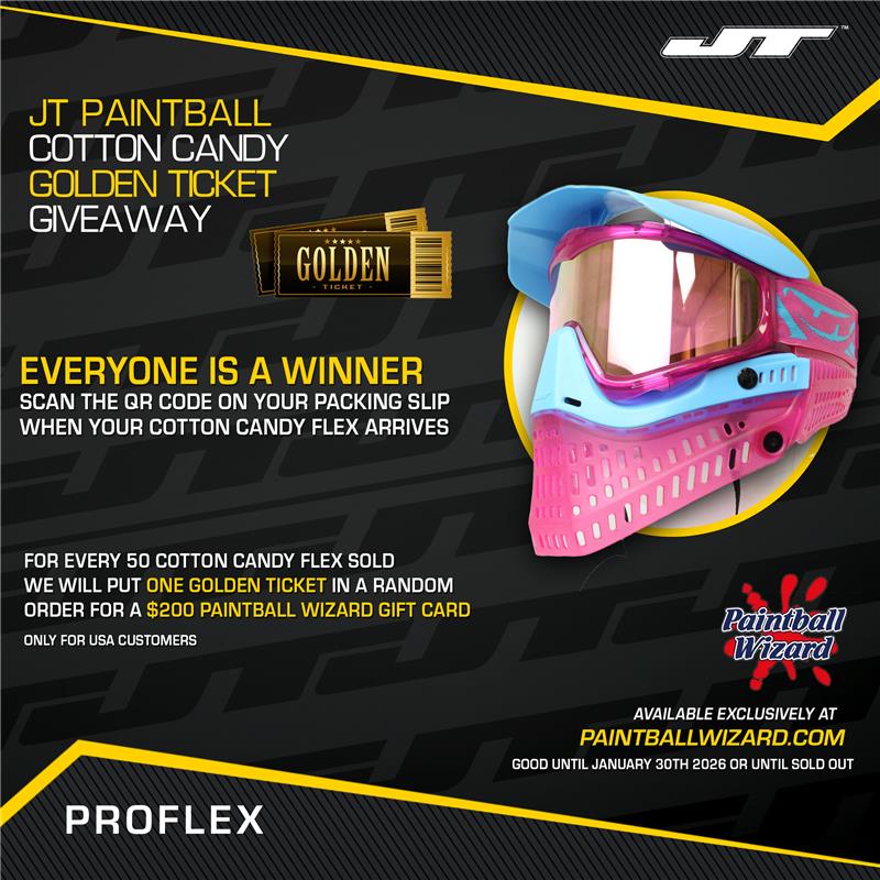 JT Proflex LE Mask - Cotton Candy - Golden Ticket Giveaway – Paintball ...