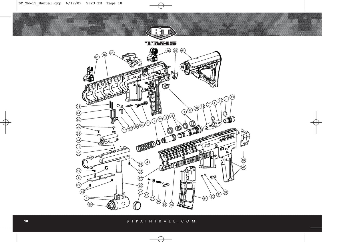 BT TM-15 / Magazine release arm – Paintball Wizard
