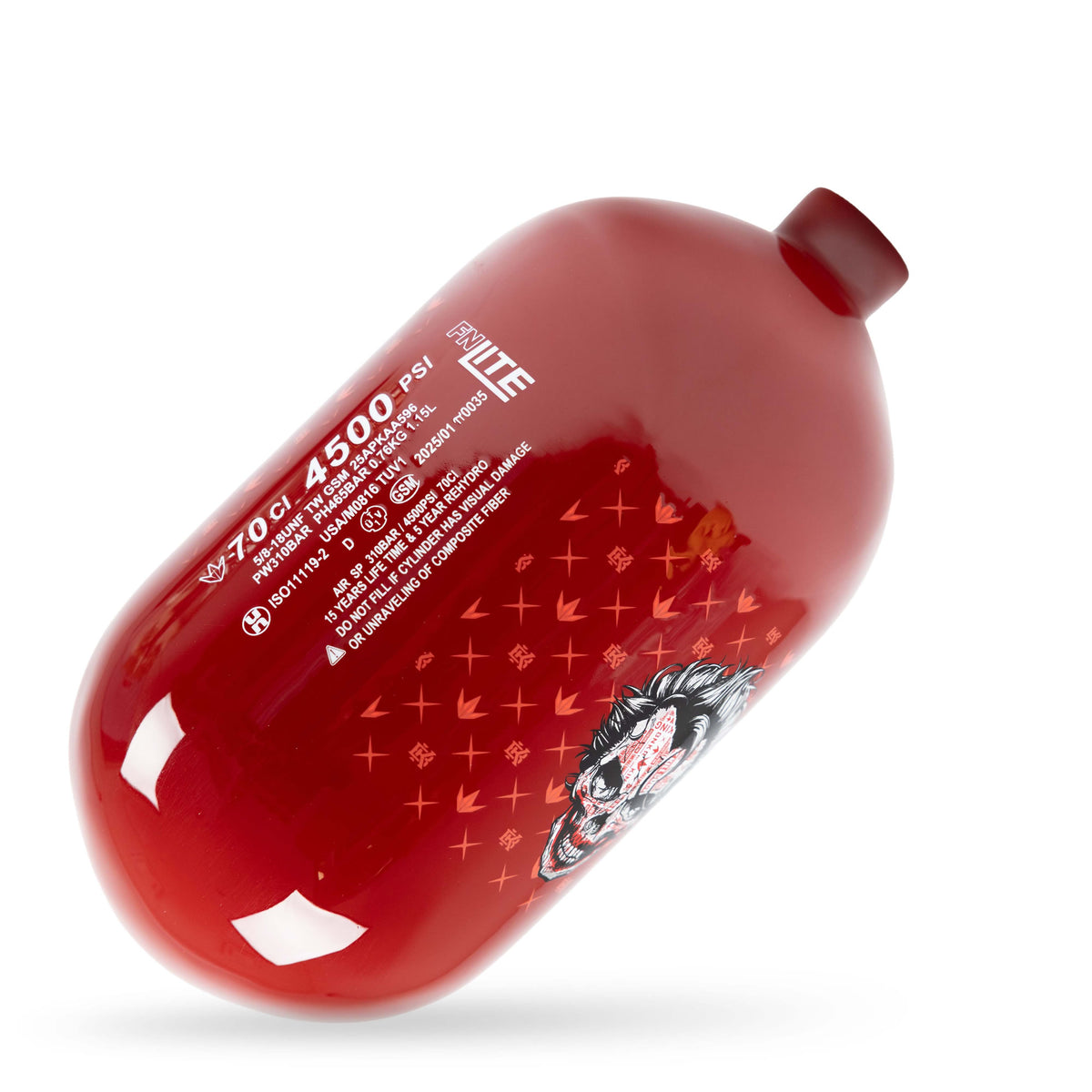 Bunkerkings FN Lite Air Bottle Only - 70ci 4500psi - Blood Red Joker S ...