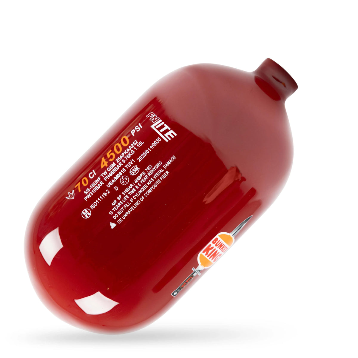 Bunkerkings FN Lite Air Bottle Only - 70ci 4500psi - Blood Red BK Knif ...