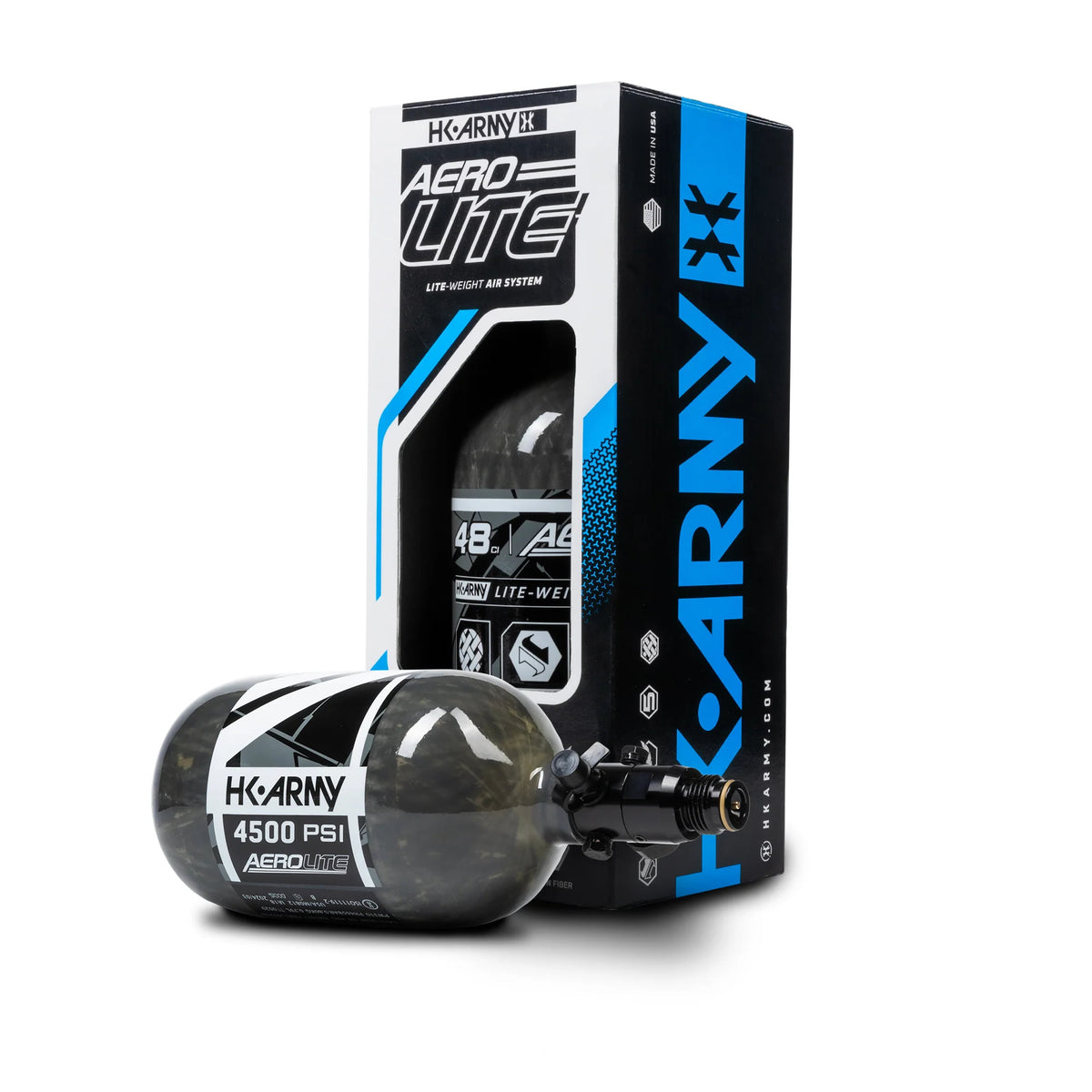HK Army Aerolite Carbon Fiber Tank - 48ci 4500psi - Smoke – Paintball ...