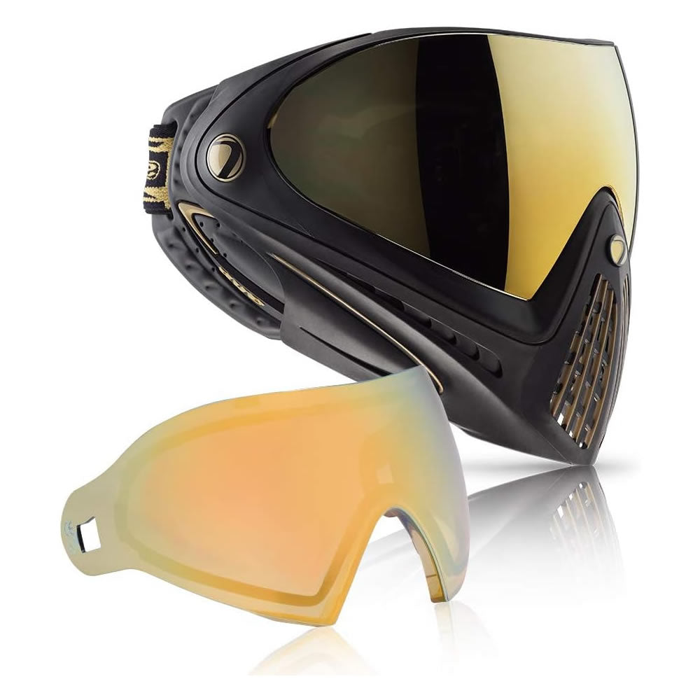 Dye i4 Goggle / Lens Combo - Black/Gold - Fade Sunrise – Paintball Wizard