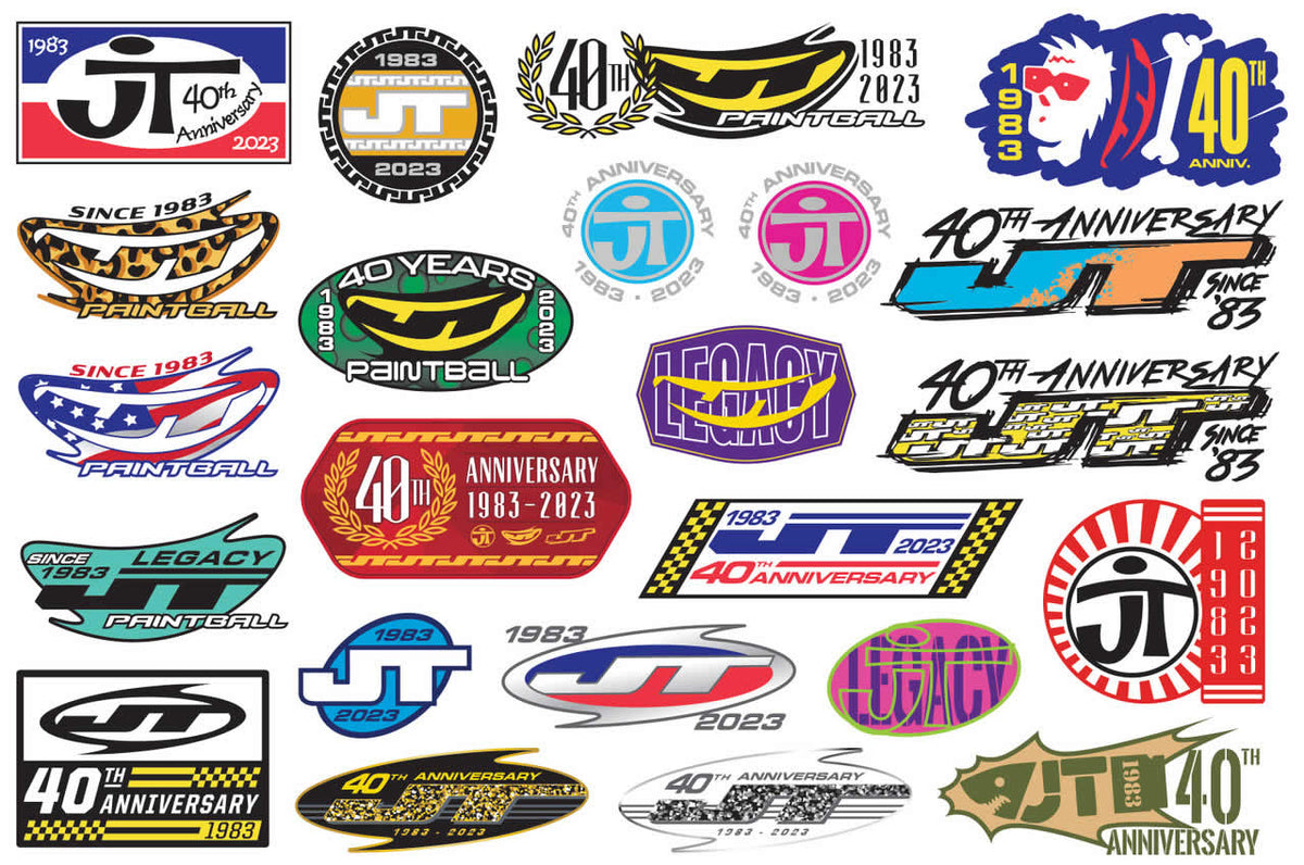 JT 40th Anniversary Stickers – Paintball Wizard
